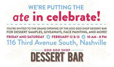 Goo Goo Shop Dessert Bar Grand Opening - Goo Goo Cluster