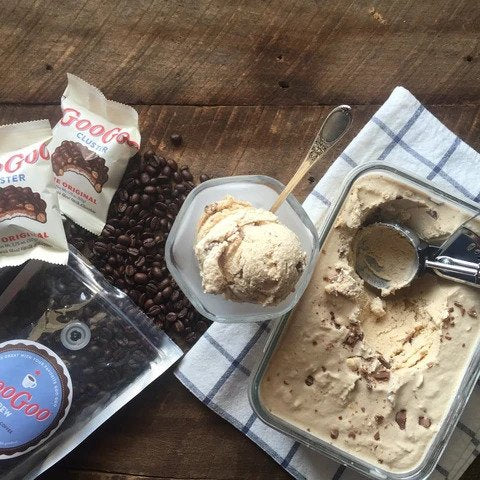 Coffee & Goo Goo Ice Cream - Goo Goo Cluster